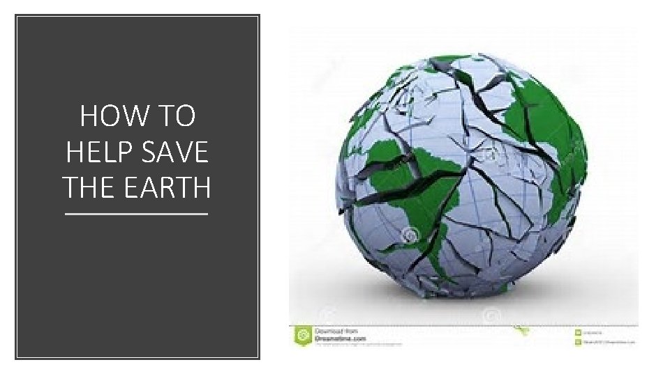 HOW TO HELP SAVE THE EARTH CONSERVNG WATER