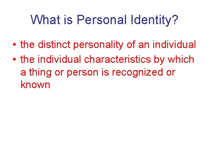 Year 7 Being Me Personal Identity Who do