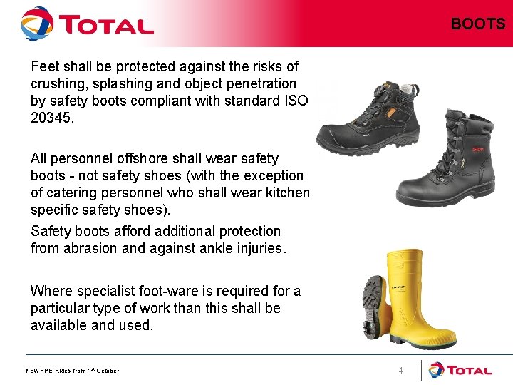 PERSONAL PROTECTIVE EQUIPMENT Updated OSP on rules standards