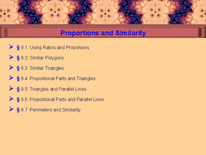 Proportions and Similarity 9 1 Using Ratios and