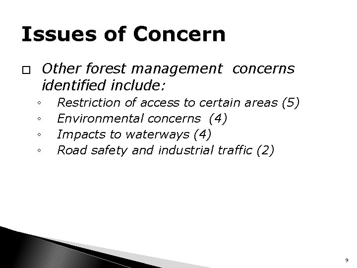 Understanding Forest Management Concerns Near Important Recreation Tourism