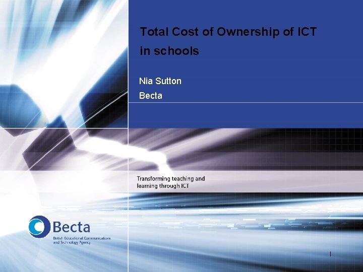 Total Cost of Ownership of ICT in schools