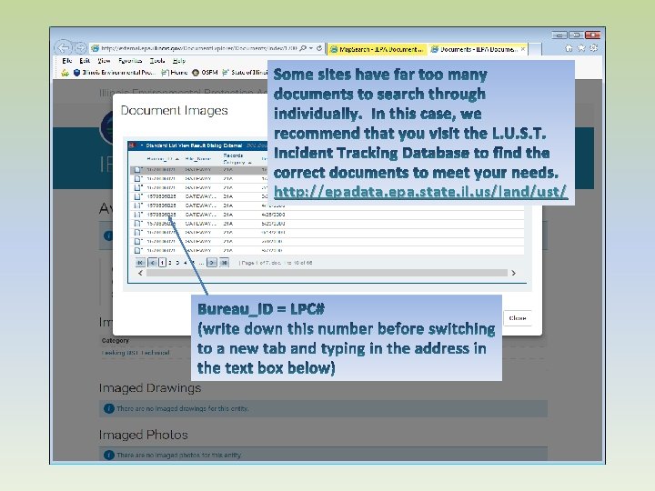 IEPA Document Explorer For Leaking UST and SRP