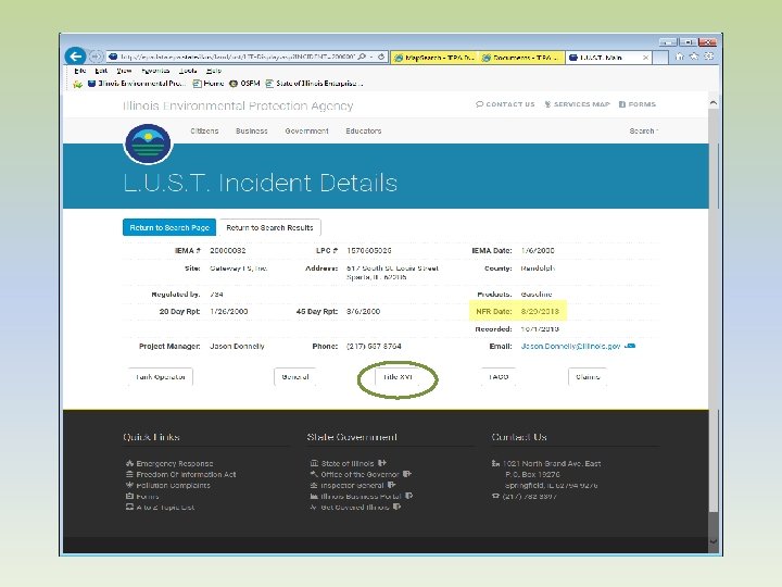IEPA Document Explorer For Leaking UST and SRP