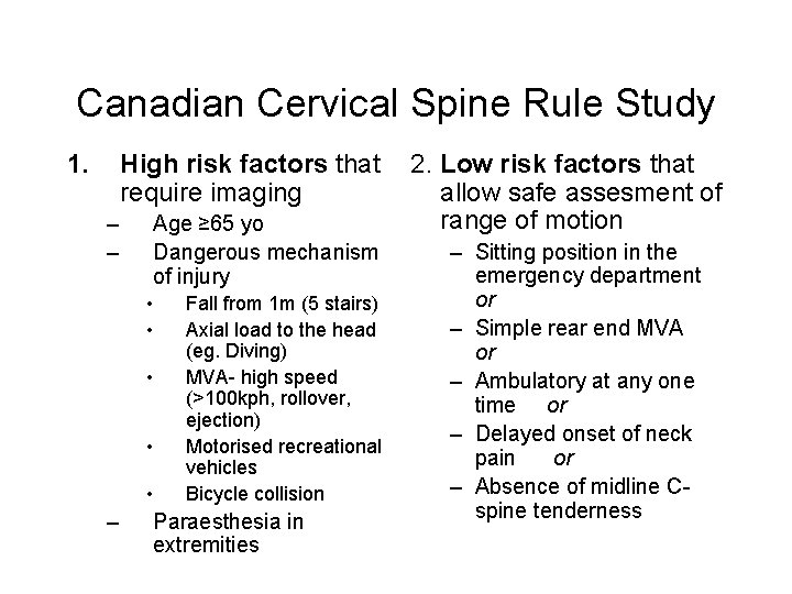 Spinal Cord Injury Sarah Crosby June 2010 CSpine