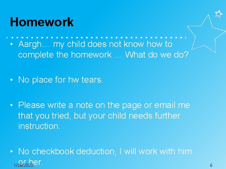 Welcome to Back To School Night Please take