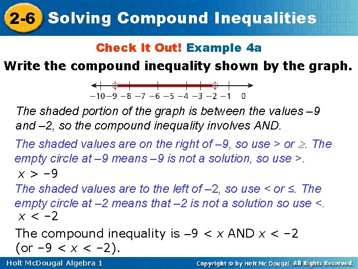 2 6 Solving Compound Inequalities 20012014 Solving Compound