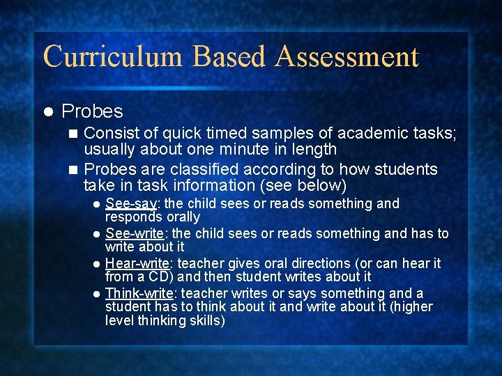Assessment EDU 525 Why talk about assessment l