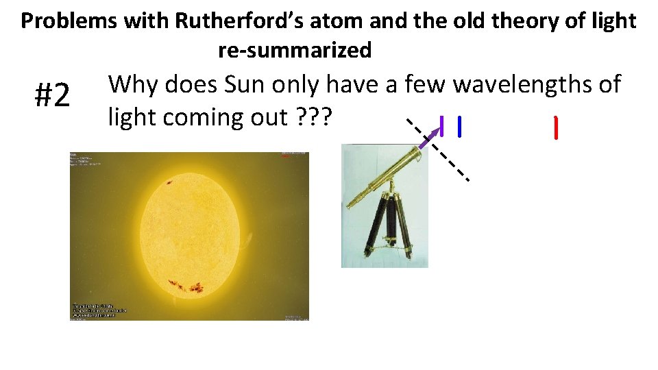 Problems with Rutherfords atom and the old theory