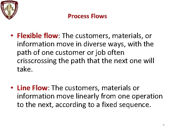 CHAPTER 3 PROCESS STRATEGY Zoubida SAMLAL MBA CFA
