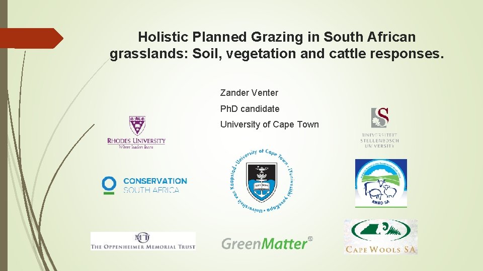 Holistic Planned Grazing in South African grasslands Soil