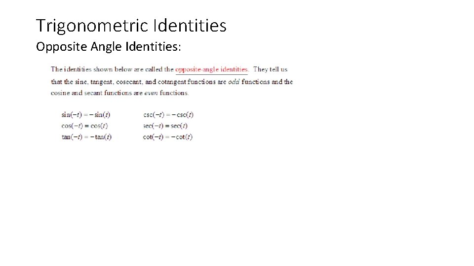 MATH 1330 Section 5 1 a Trigonometric Functions