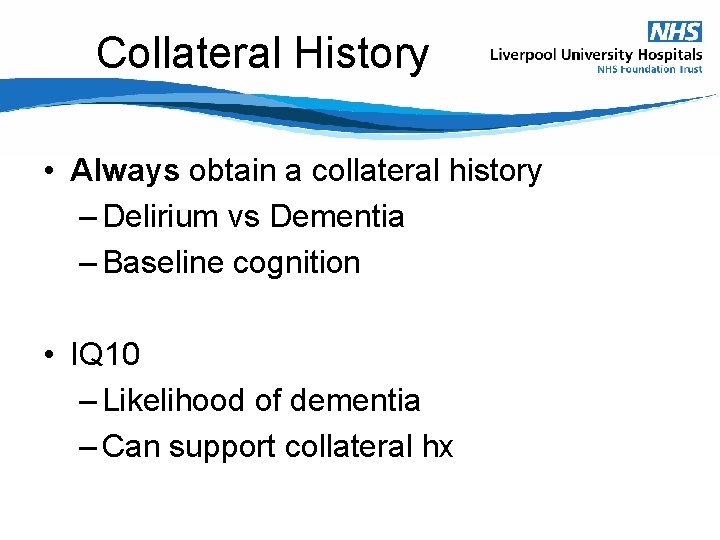 Demystifying Delirium Dr Lucinda Baldwin Aintree University Hospital