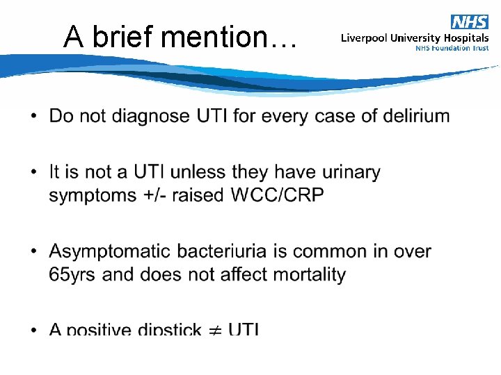 Demystifying Delirium Dr Lucinda Baldwin Aintree University Hospital