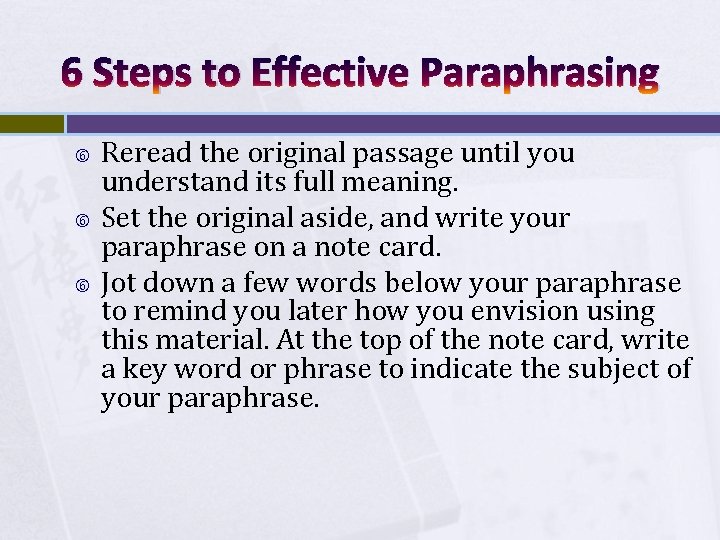 Plagiarism and Paraphrasing Mayfield English II Research Paper