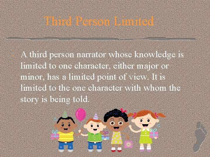 Points of View Objective Point of View In