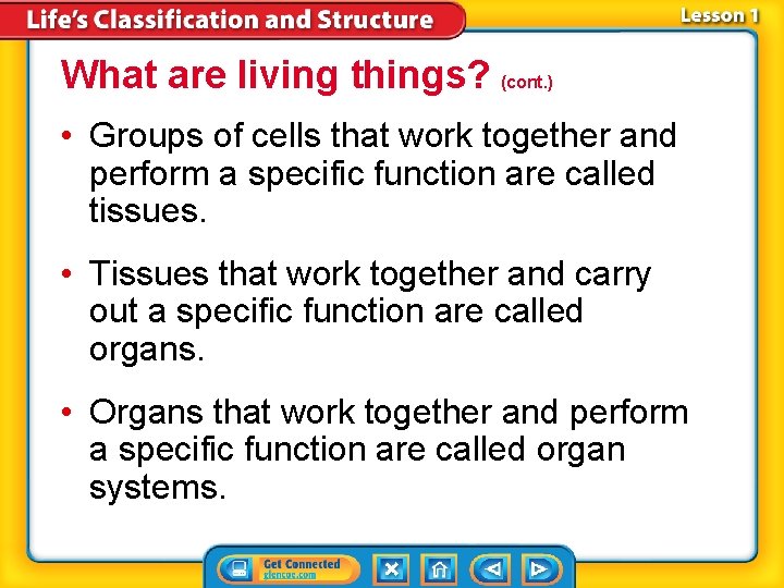 Chapter Introduction Lesson 1 Classifying Living Things Lesson