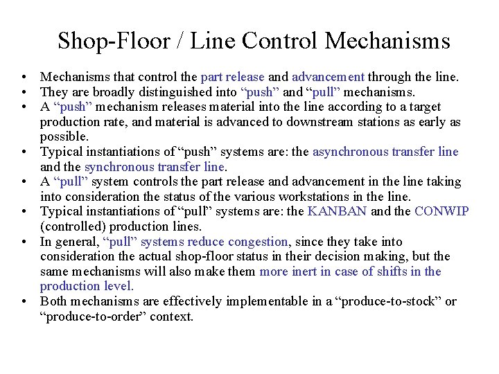An introduction to Factory Physics Main Objectives Provide