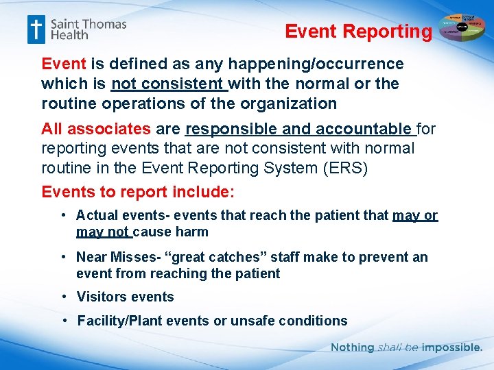 General Orientation Risk Management Overview and Associate Responsibilities