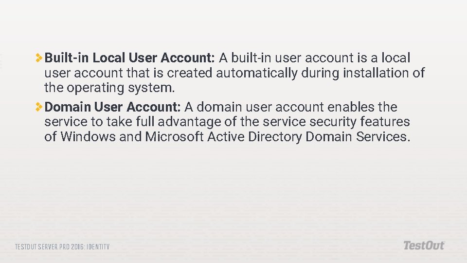 MANAGE ACTIVE DIRECTORY OBJECTS TESTOUT SERVER PRO 2016
