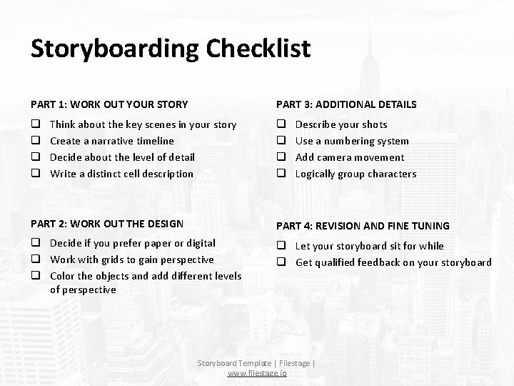 STORYBOARD TEMPLATE https blog filestage ...