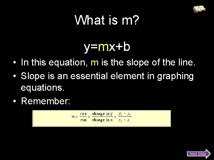 Graphing Linear Equations in SlopeIntercept Form Katie Krawczyk