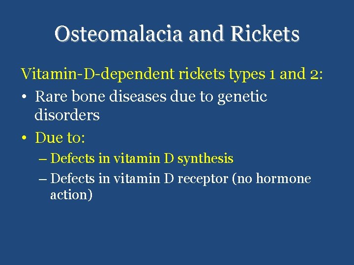 Vitamin D Rickets and Osteoporosis Endocrine Block Overview