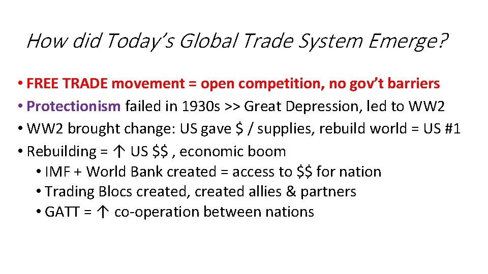 Global Trade How the World of Business Works