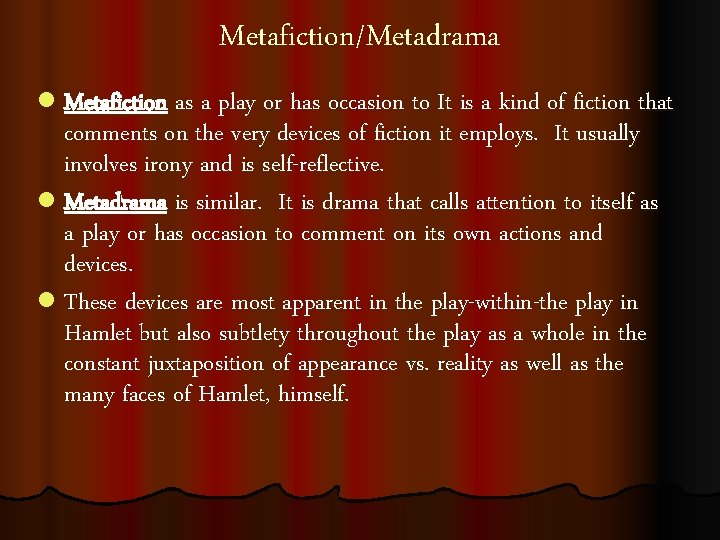 Hamlet William Shakespeare General Background l 1600 Sometime