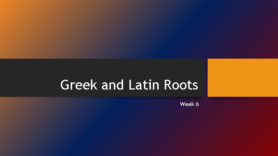 Greek and Latin Roots Week 6 hypo Meaning