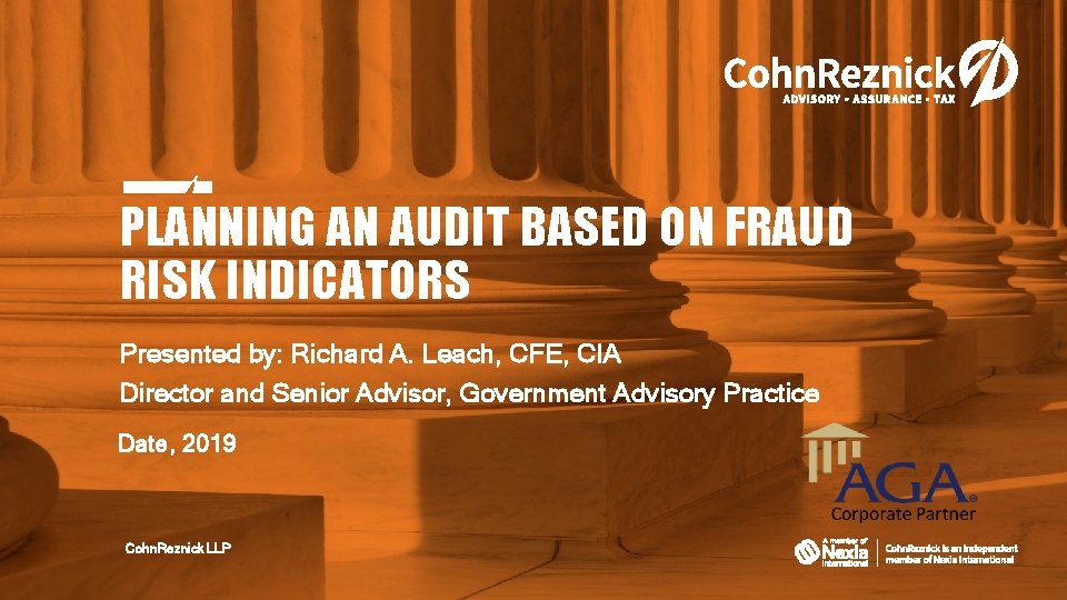 PLANNING AN AUDIT BASED ON FRAUD RISK INDICATORS