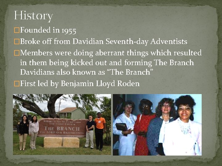 Branch Davidians By Ben Gourley Beliefs Branch Davidians