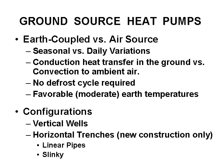 Ground Source vs Conventional Air Source Heat Pumps