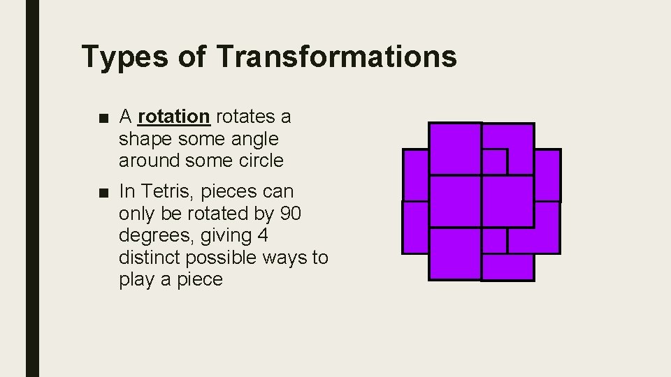 Welcome Back Challenge TRANSFORMATIO NS SYMMETRY Geometry Unit