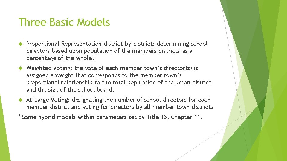 Proportional Representation Potential board configurations for unified ...
