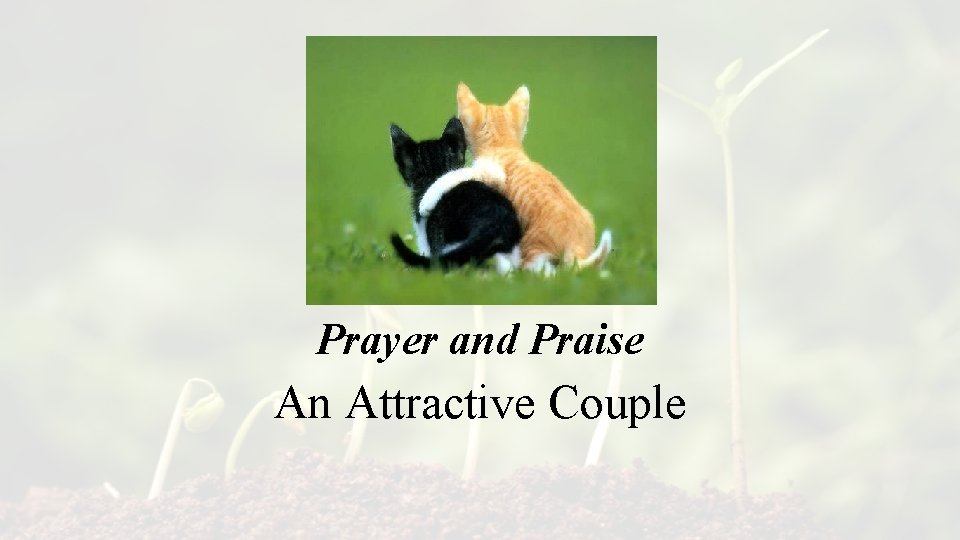 Prayer and Praise An Attractive Couple Times for