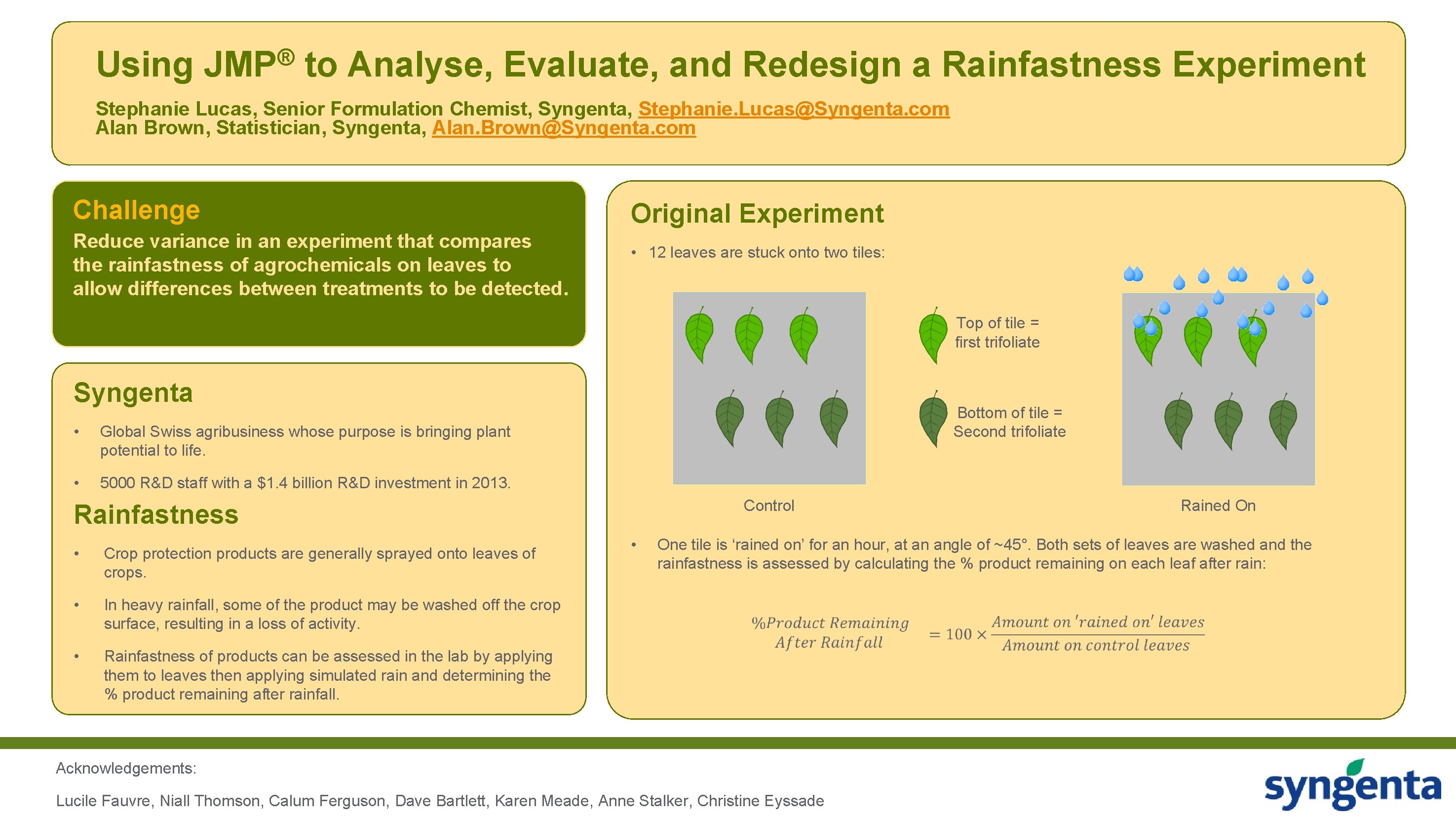Using JMP to Analyse Evaluate and Redesign a