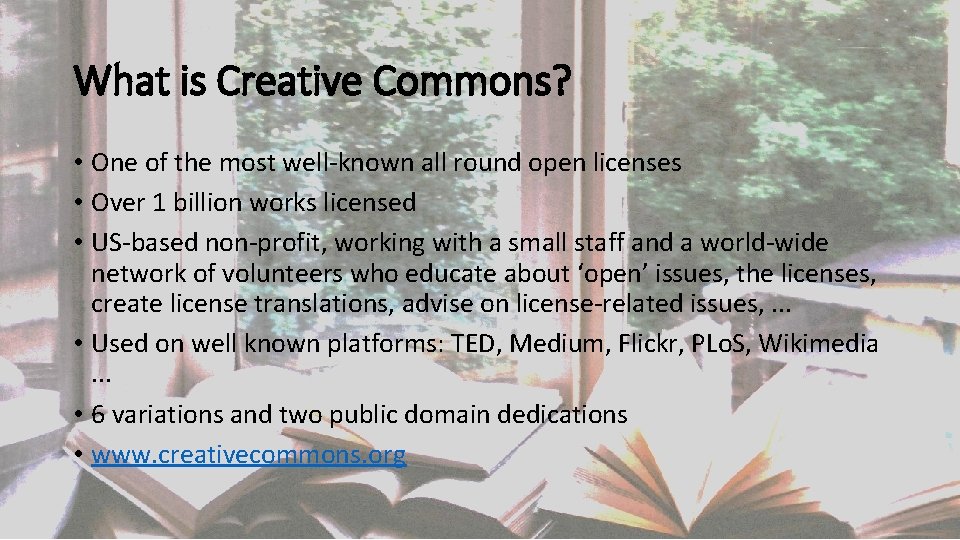 Creative Commons Introduction webinar for librarians Gwen Franck