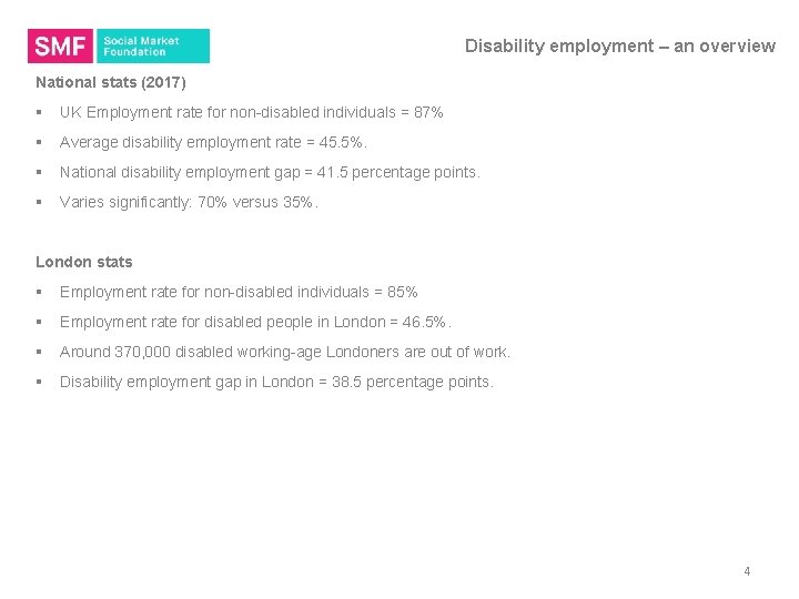 Disability employment in London Nigel Keohane Social Market