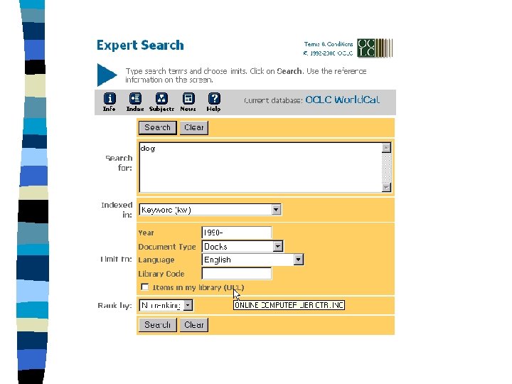 The First Search User Interface Architecture Universal Access