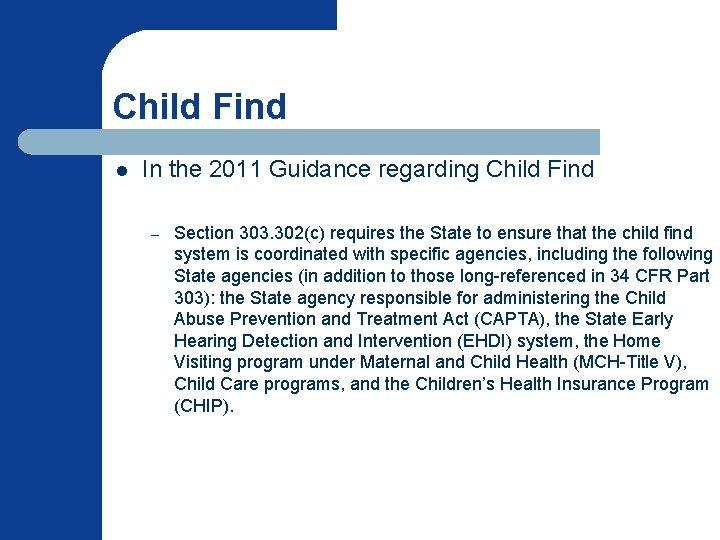 Use of Diagnosed Conditions for IDEA Part C