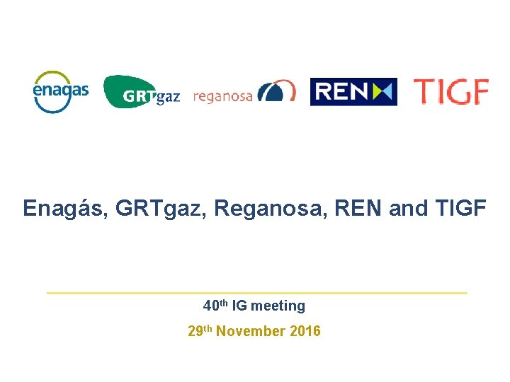 Enags GRTgaz Reganosa REN and TIGF 40 th