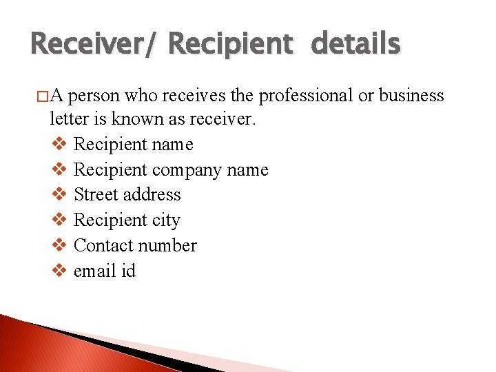 CONCEPTION OF A BUSINESS LETTER IN MS WORD