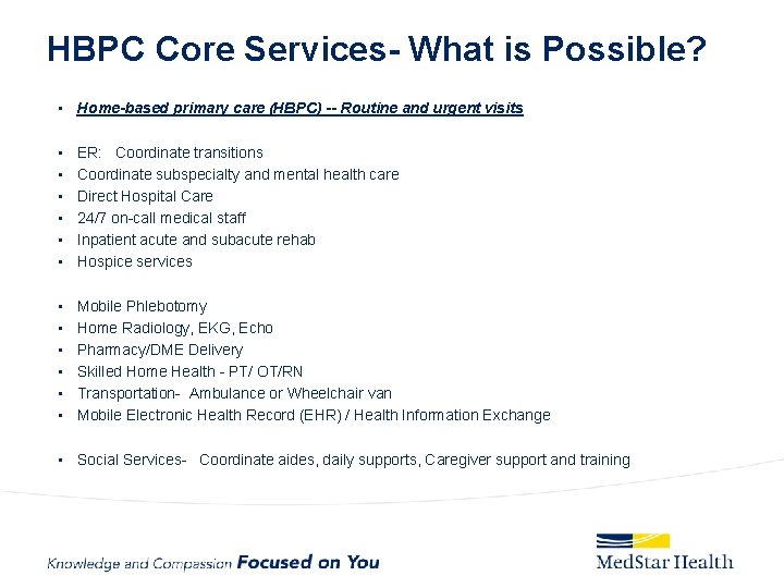 HomeBased Primary Care HBPC and the IAH Payment