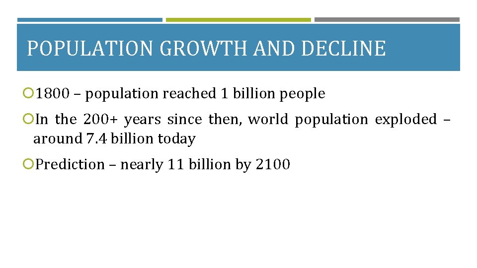 UNIT 2 PART IB POPULATION AND MIGRATION ENDURING