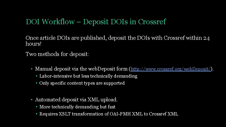 Getting Started with DOIs in the Institutional Repository