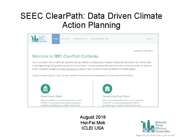 SEEC Clear Path Data Driven Climate Action Planning