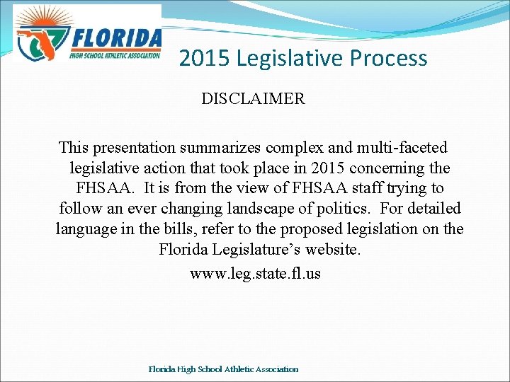 2015 Compliance Seminar Legislative Process Linda D Robertson