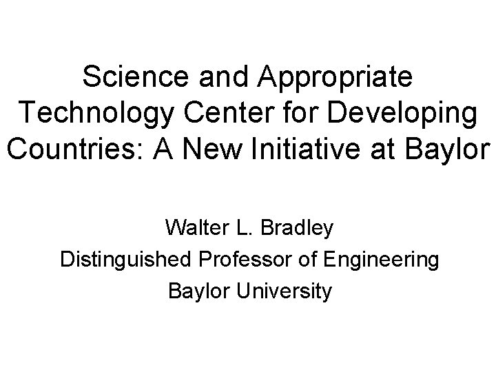 Science and Appropriate Technology Center for Developing Countries