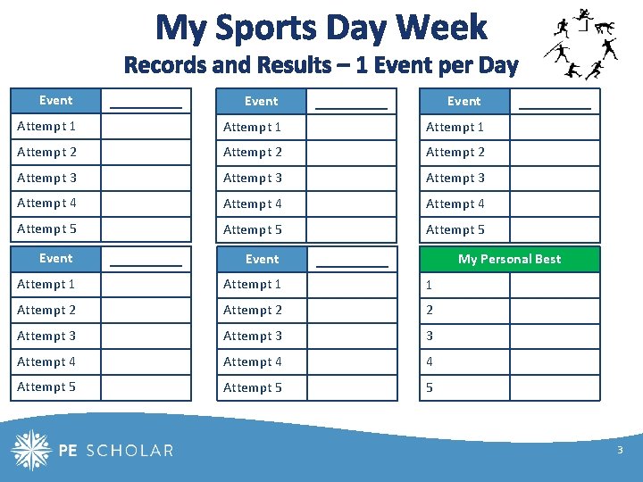 My Sports Day Week Personal Best Sports Day